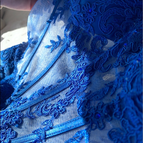 Dresses | Royal Blue Prom Dress With Ball Gown Train | Poshmark